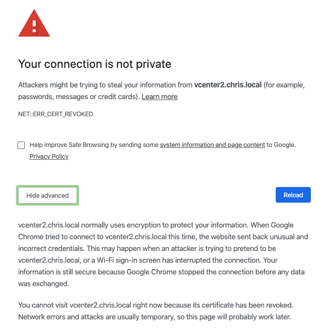 macOS Catalina Chrome certificate error when browsing self signed sites ...